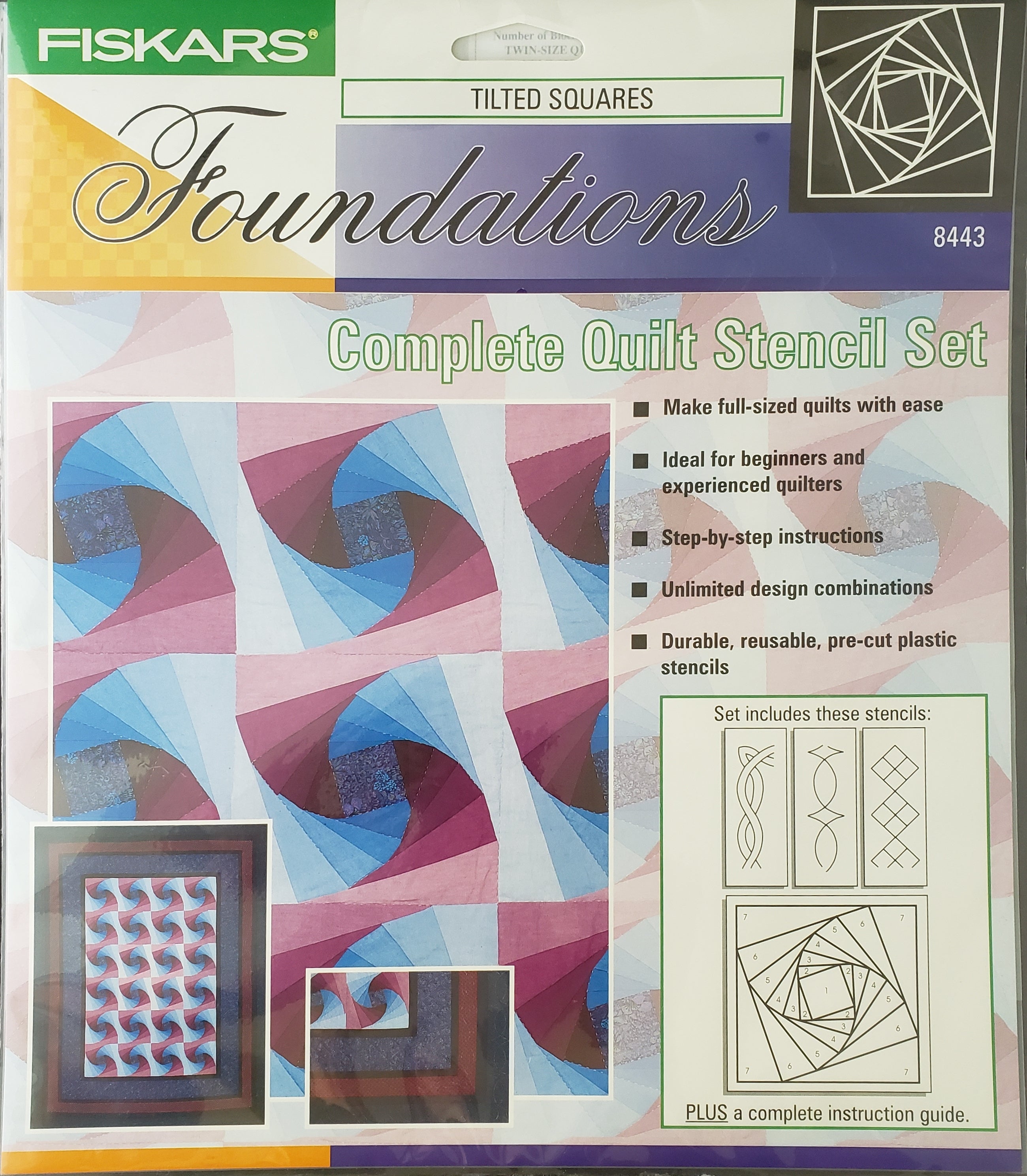 Tilted Squares Template Pack – One More Quilt